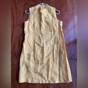 Talbots | Dresses | Talbots Linen Yellow Dress | Poshmark